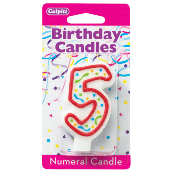 Numeral 5 Fifth Birthday Party Candle – Bling Your Cake
