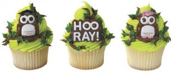 12 Hoo-ray Congratulations Graduation Cupcake Rings – Bling Your Cake