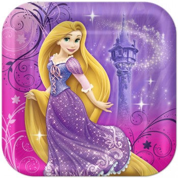 Disney Tangled Rapunzel Sparkle Square Dinner Plates – Bling Your Cake