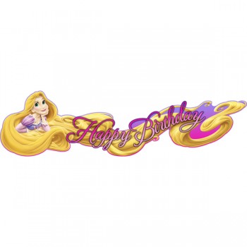 Disney Tangled Rapunzel Sparkle Party Banner – Bling Your Cake
