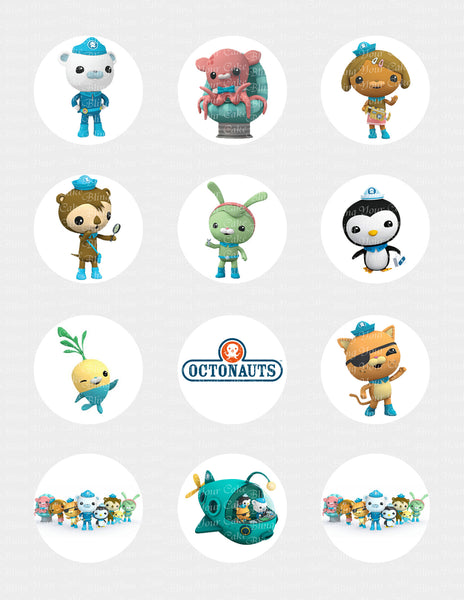 The Octonauts Character Inspired Edible Icing Cupcake Decor Toppers ...