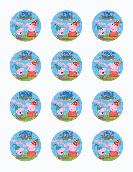 Peppa Pig & George Edible Icing Sheet Cake Decor Topper – Bling Your Cake