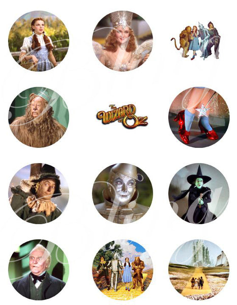 The Wizard of Oz Edible Icing Sheet Cupcake Decor Toppers - WOZ3 ...