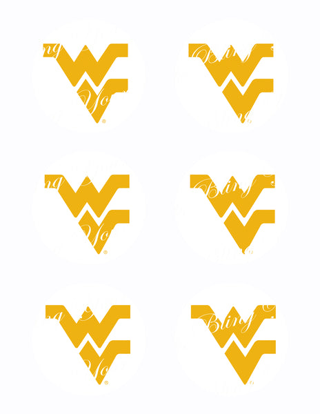 West Virginia University WVU Edible Icing Sheet Cake Decor Topper - WV ...