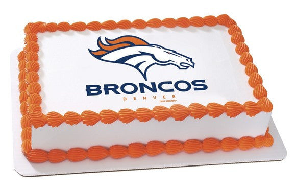 NFL Denver Broncos Edible Icing Sheet Cake Decor Topper – Bling Your Cake