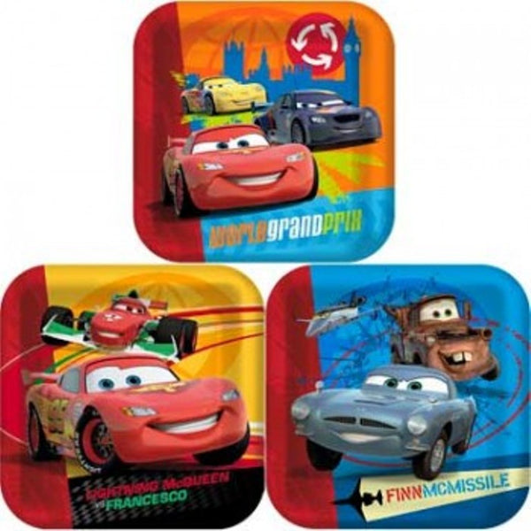 Disney Cars 2 Square Dinner Plates – Bling Your Cake